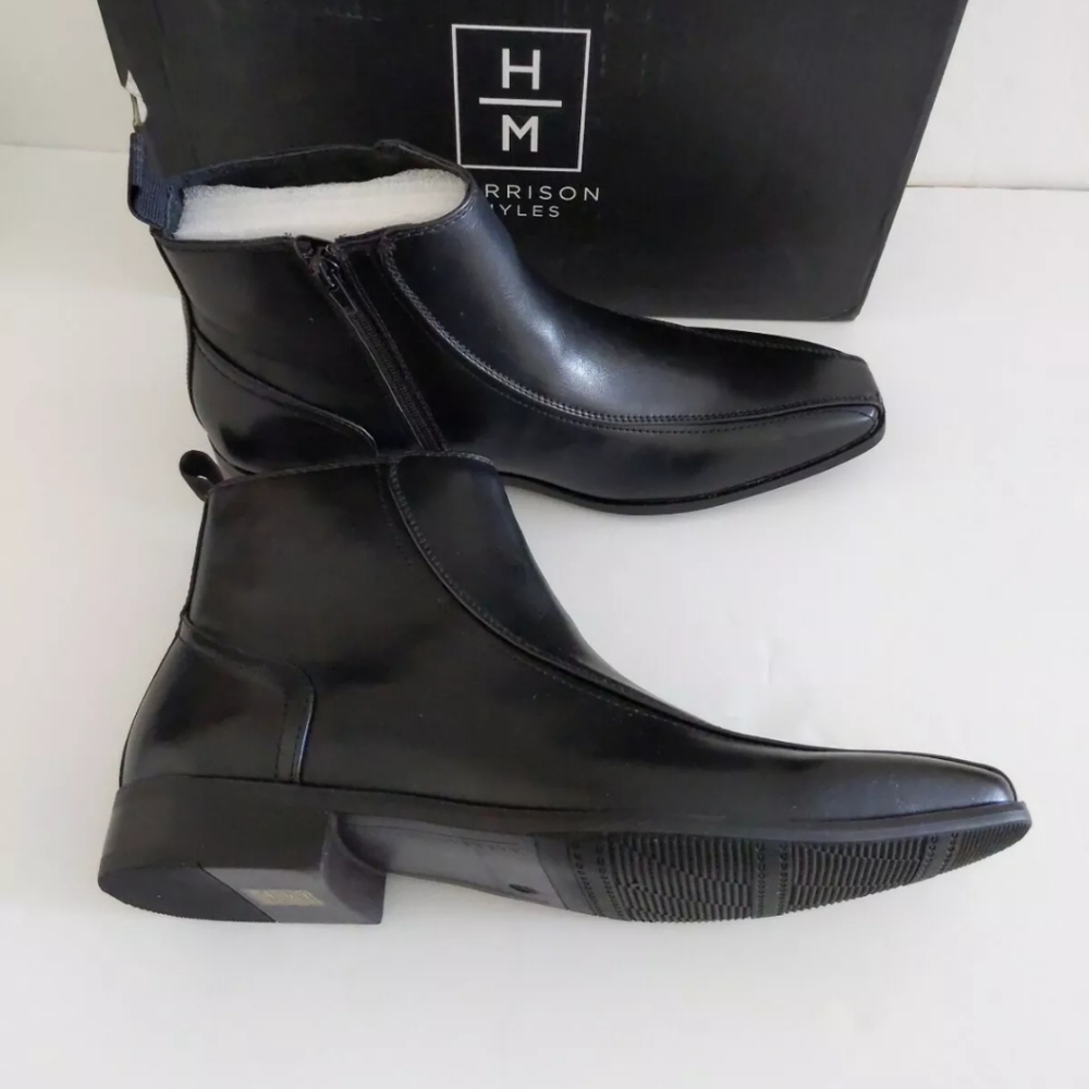 Harrison Myles Men's Ankle Boots Split Toe Leather - Gem
